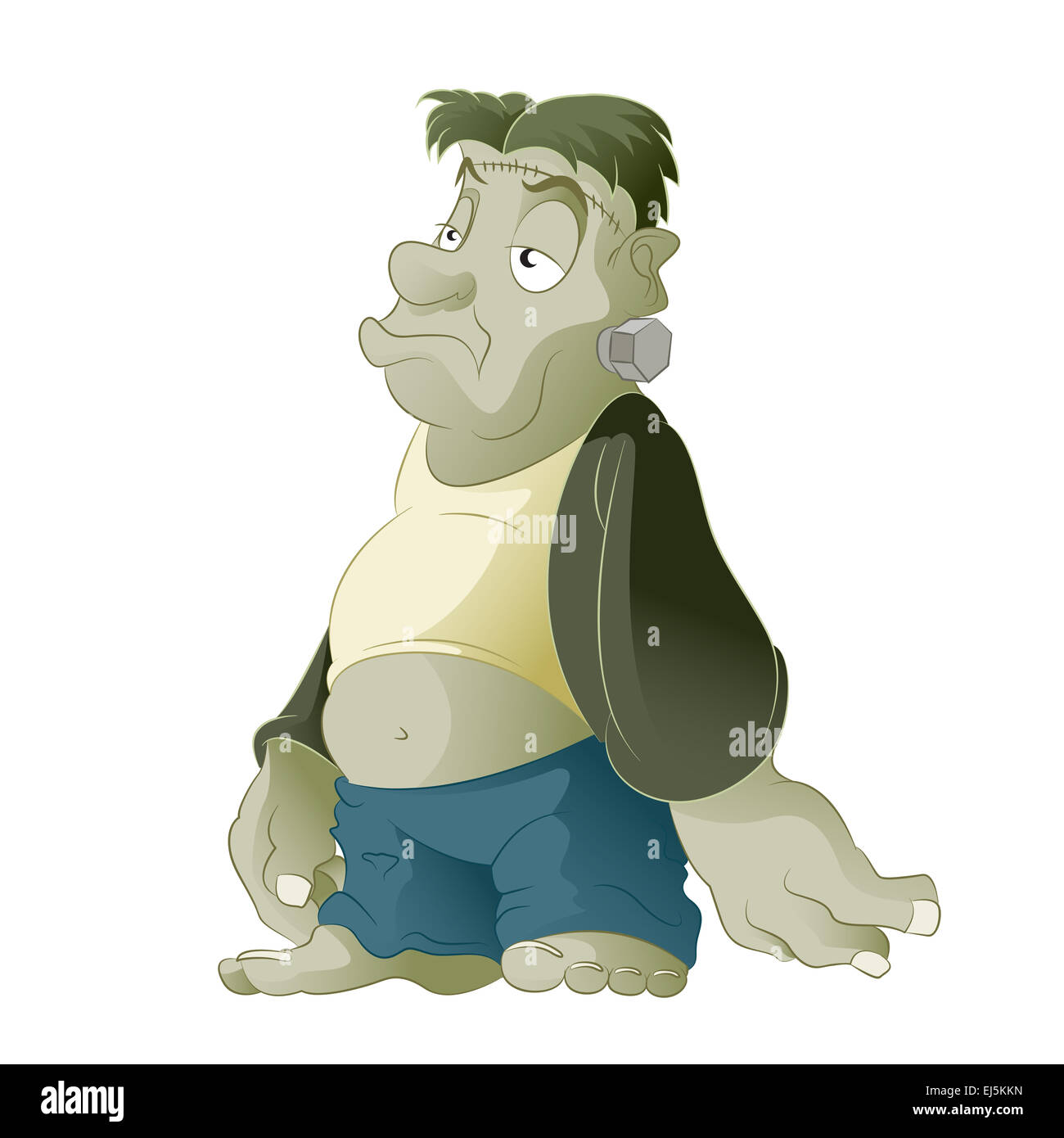 Vector image of a big Dead monster Stock Photo - Alamy