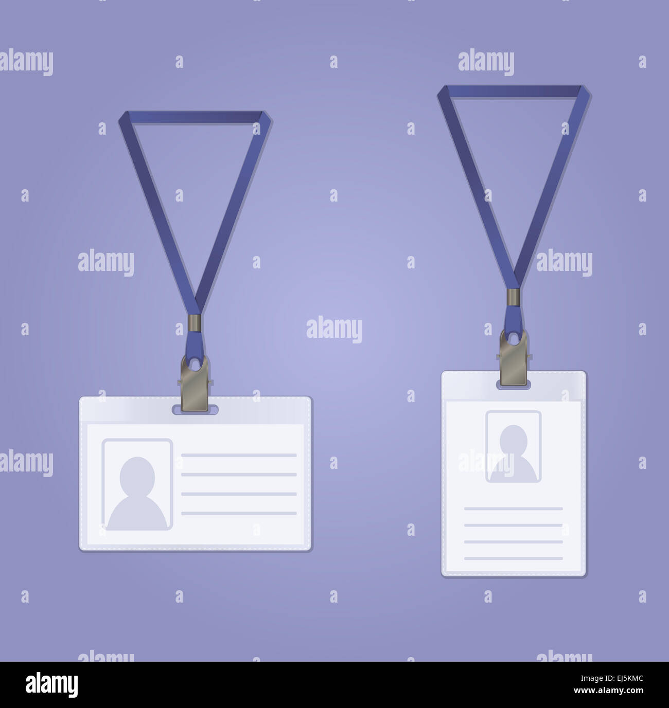 Vector image of pair of ID Badge Stock Photo - Alamy