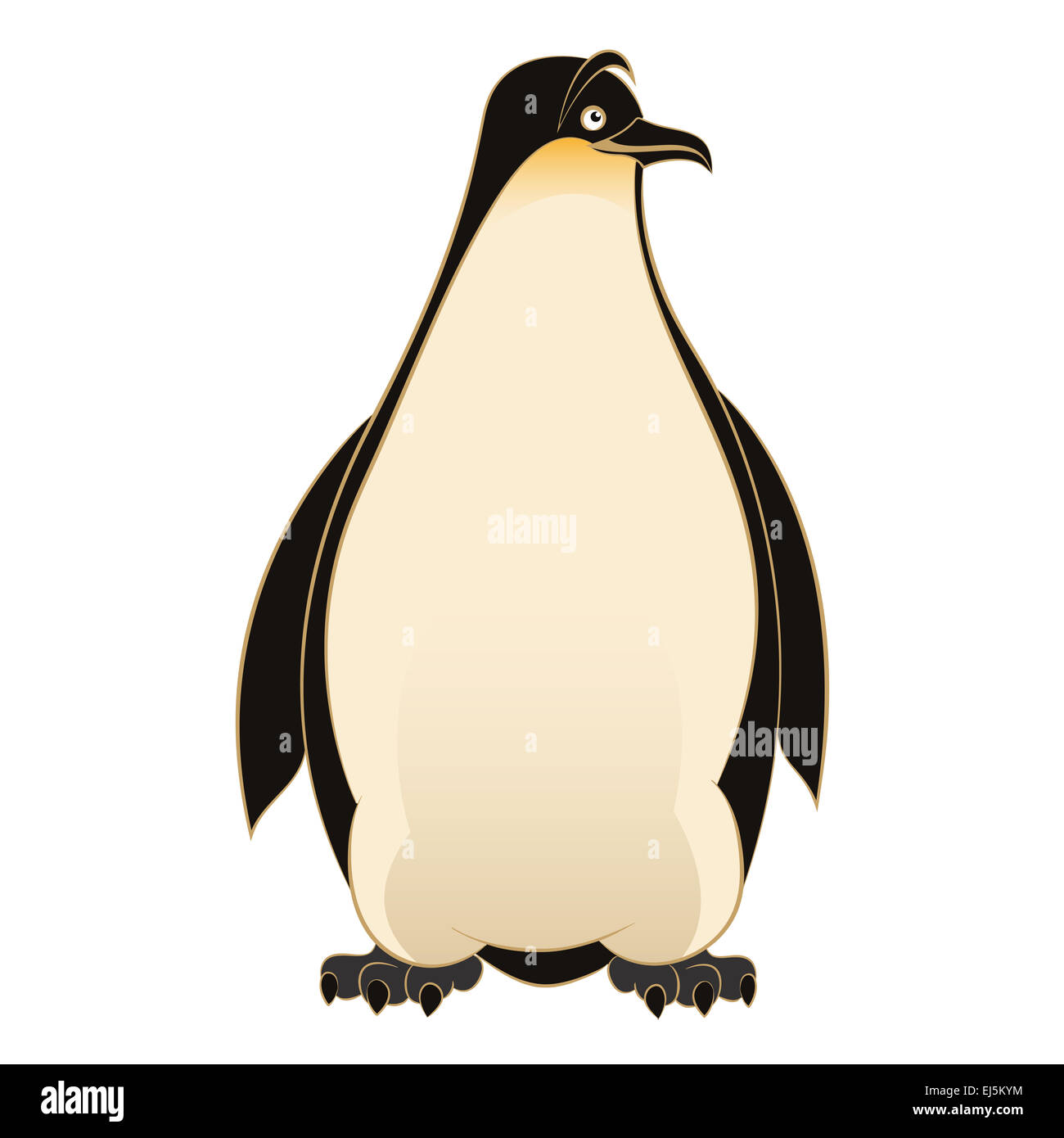Vector image of an smiling cartoon Penguin Stock Photo - Alamy