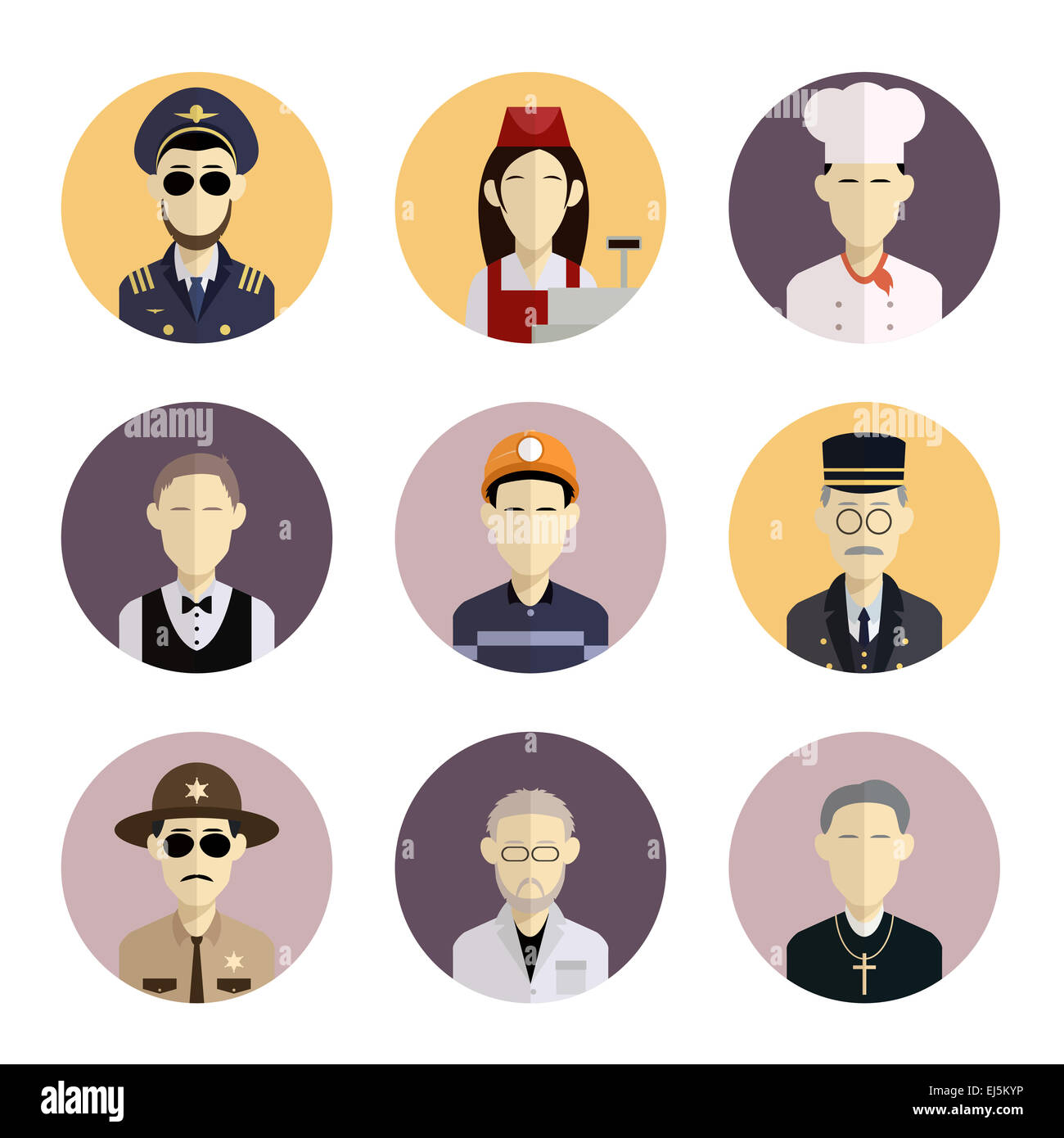 Business icons vector illustrations Cut Out Stock Images & Pictures - Alamy