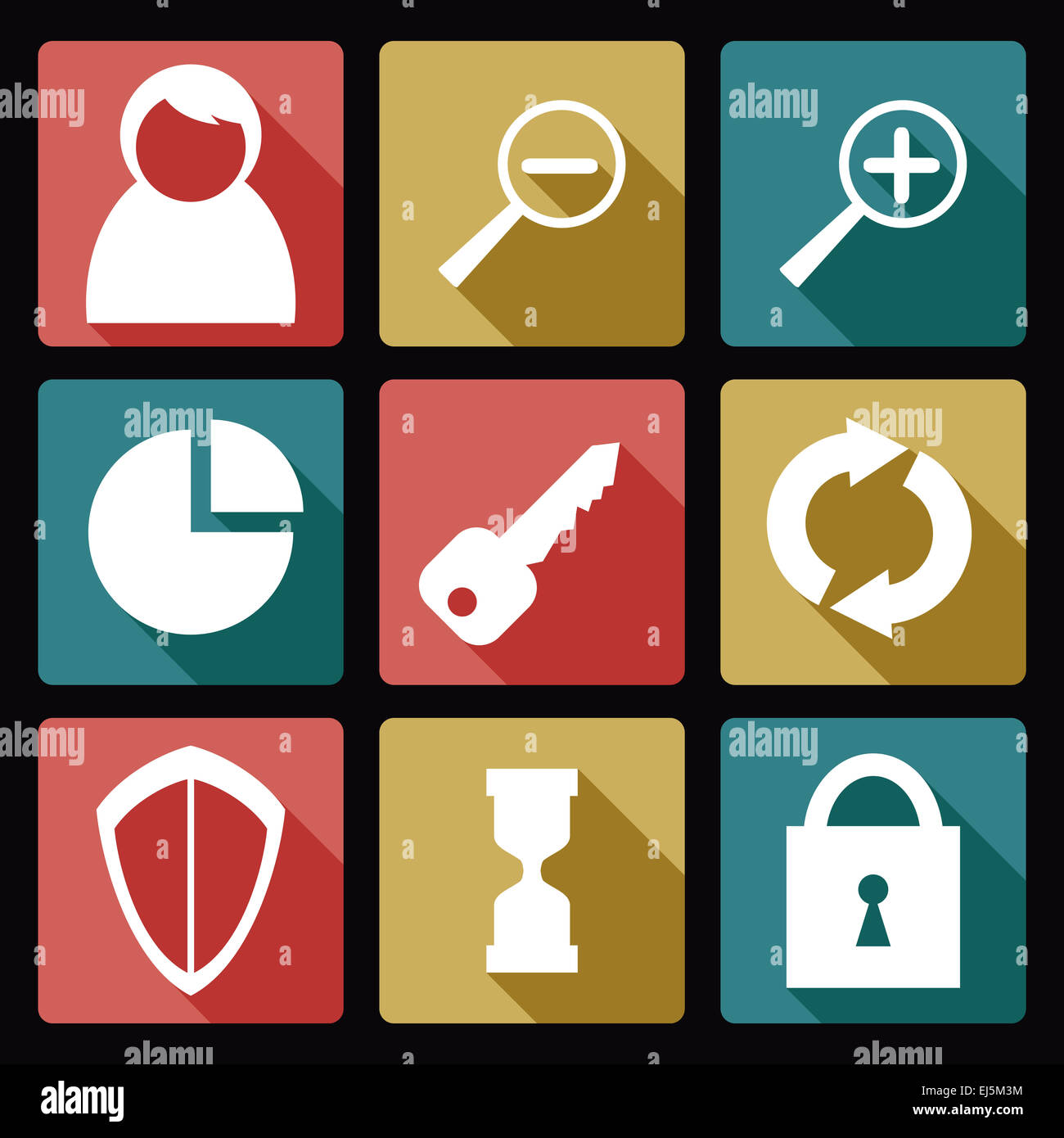 Vector image of collection of user icons Stock Photo - Alamy