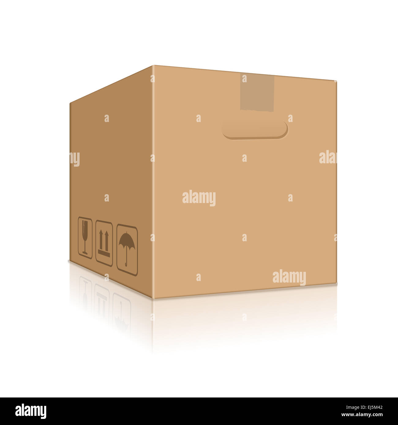Vector image of carton brown packing box Stock Photo - Alamy