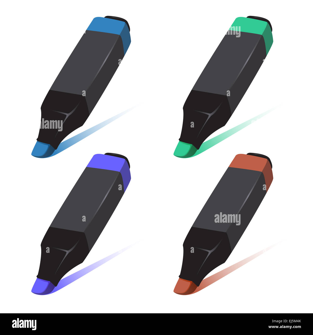 Vector image of collection of marker icons Stock Photo - Alamy