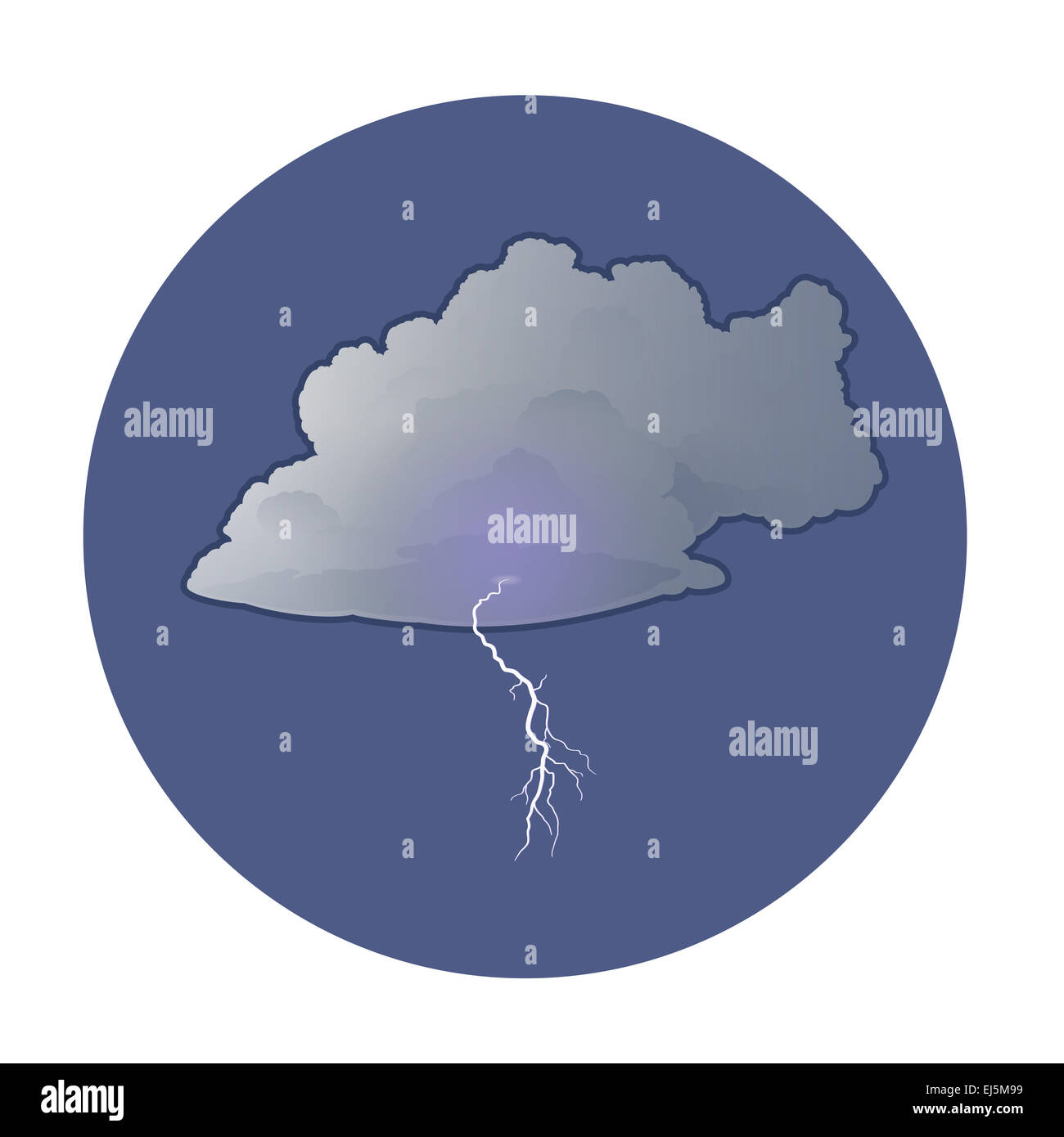 Cartoon lightning bolt cloud hi-res stock photography and images - Alamy