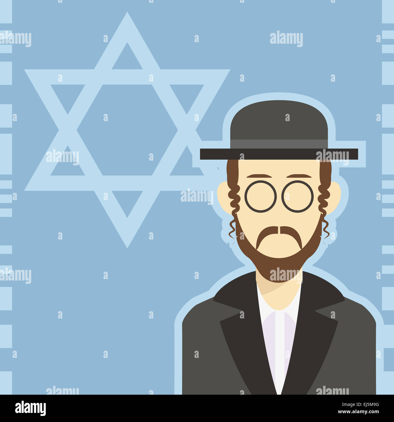 Vector cartoon of a icon with an jew Stock Photo - Alamy