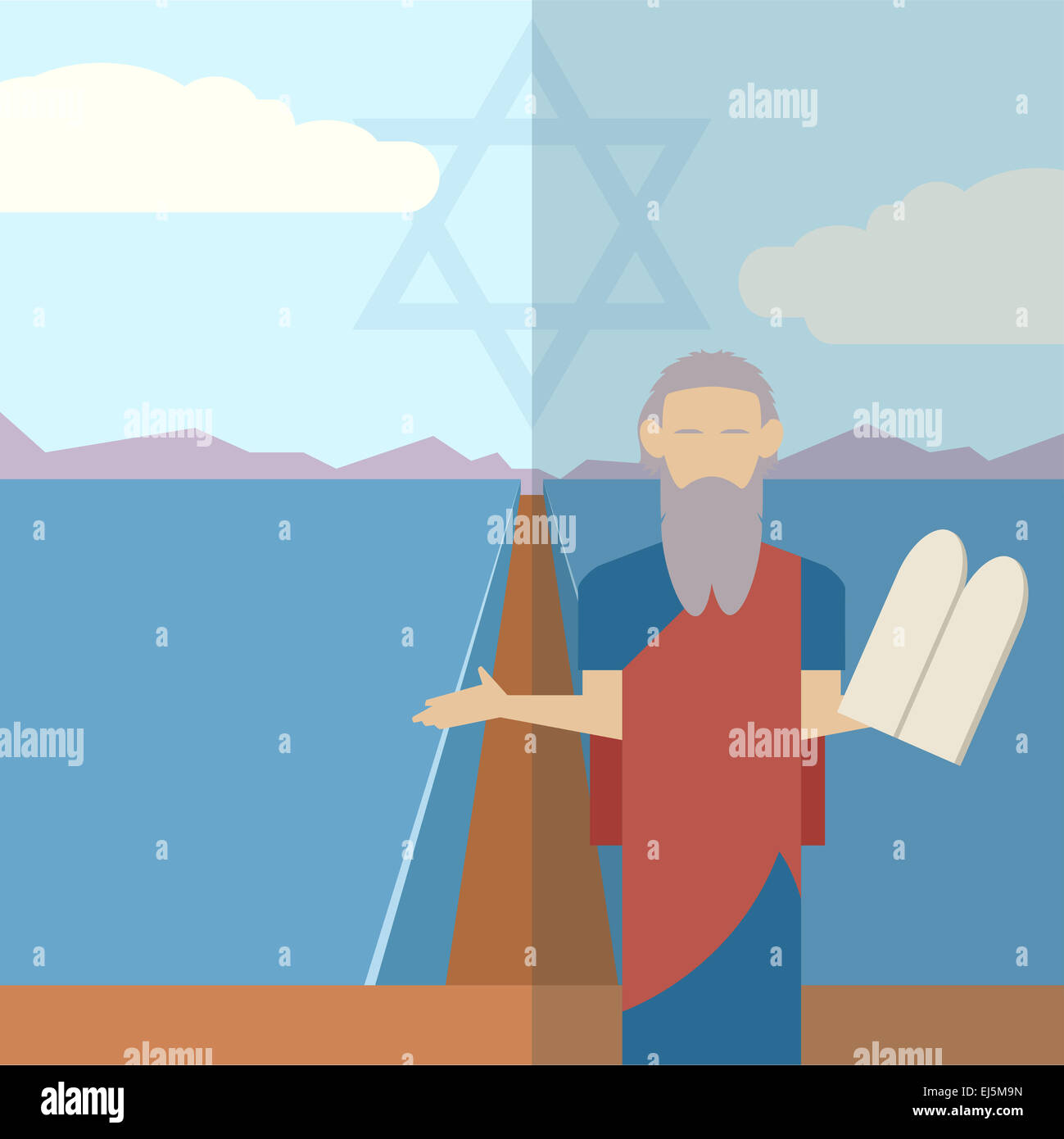 Vector image of an icon of Moses Stock Photo - Alamy