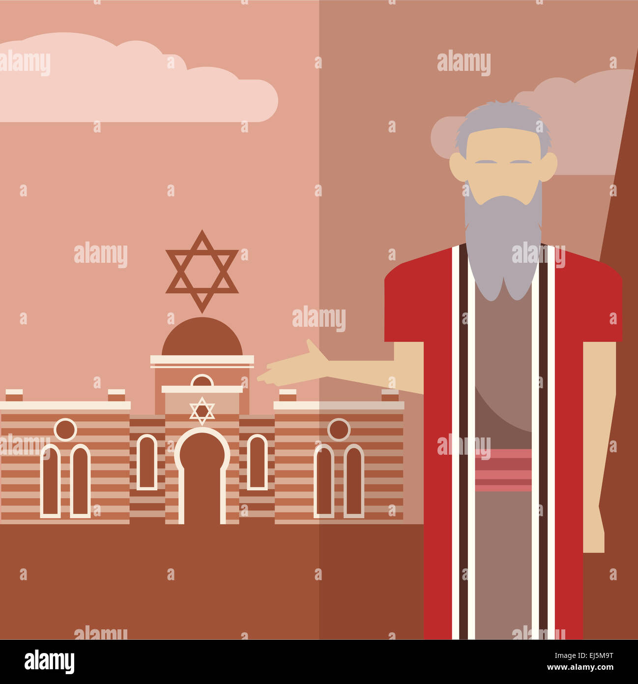 Vector image of an icon of Moses Stock Photo - Alamy