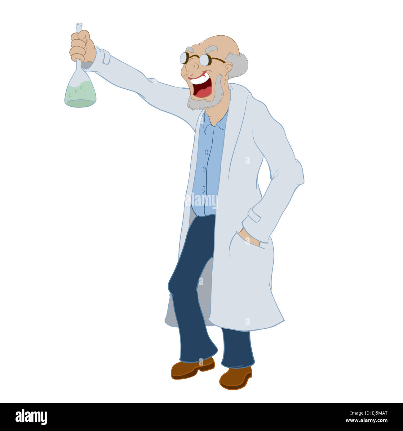 Mad scientist and hair Cut Out Stock Images & Pictures - Alamy