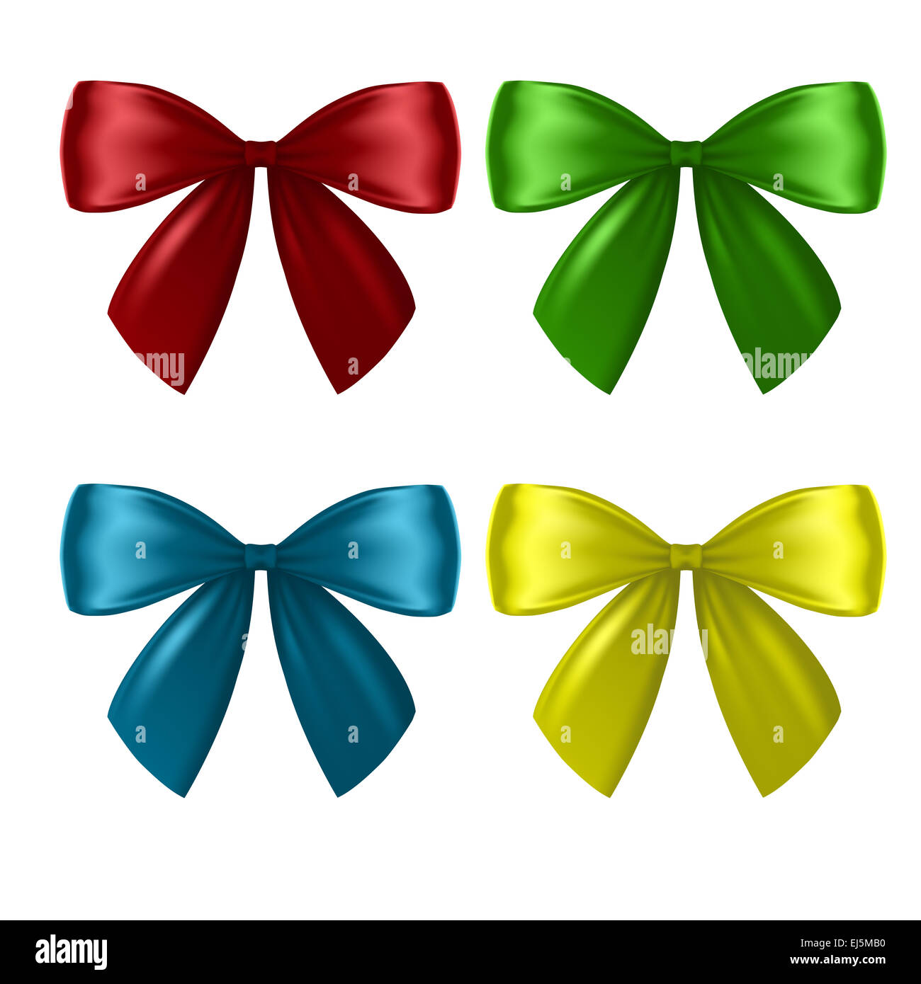vector image of collection of colorful bows Stock Photo - Alamy