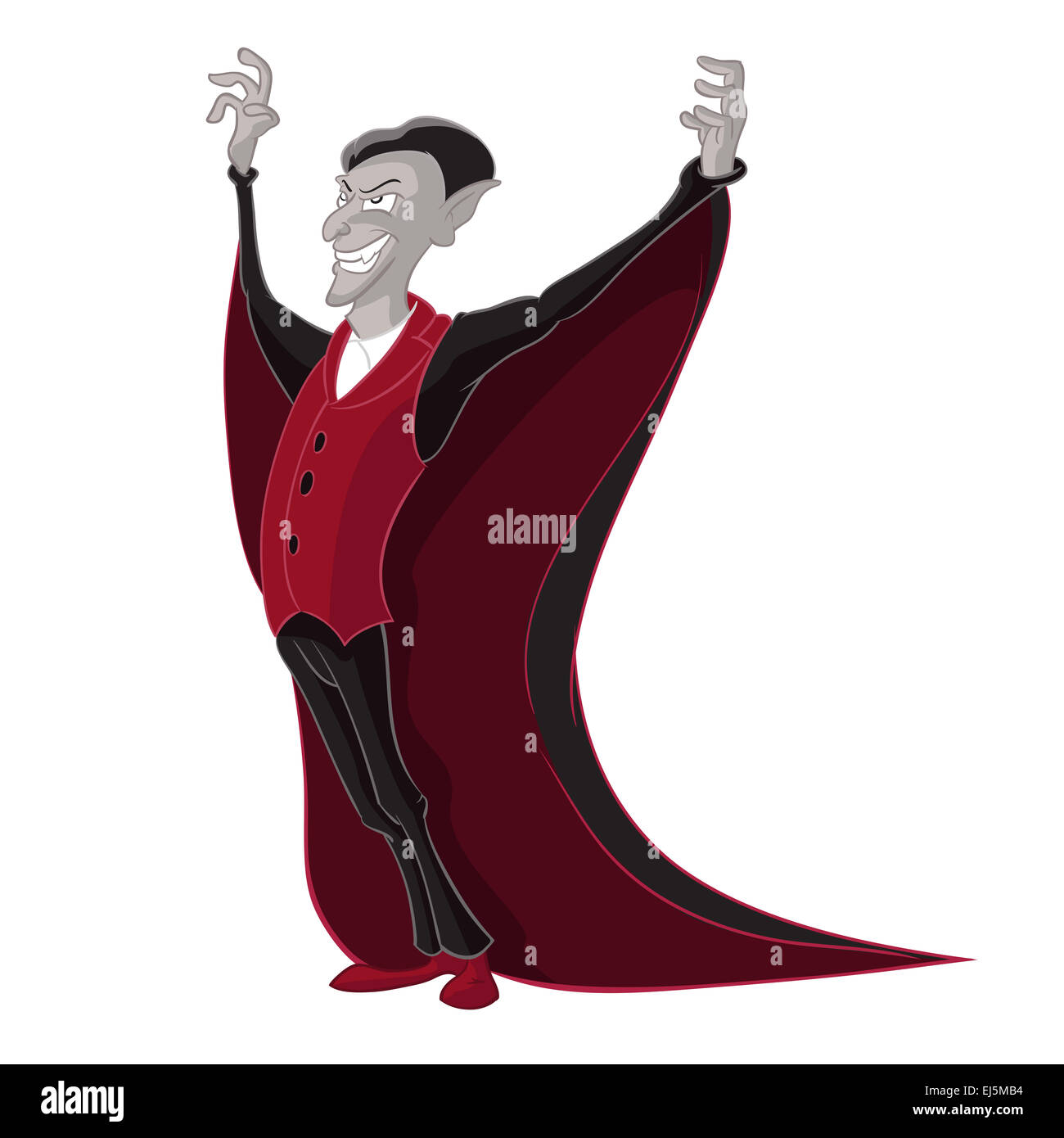 Vector image of funny cartoon angry Vampire Stock Photo - Alamy