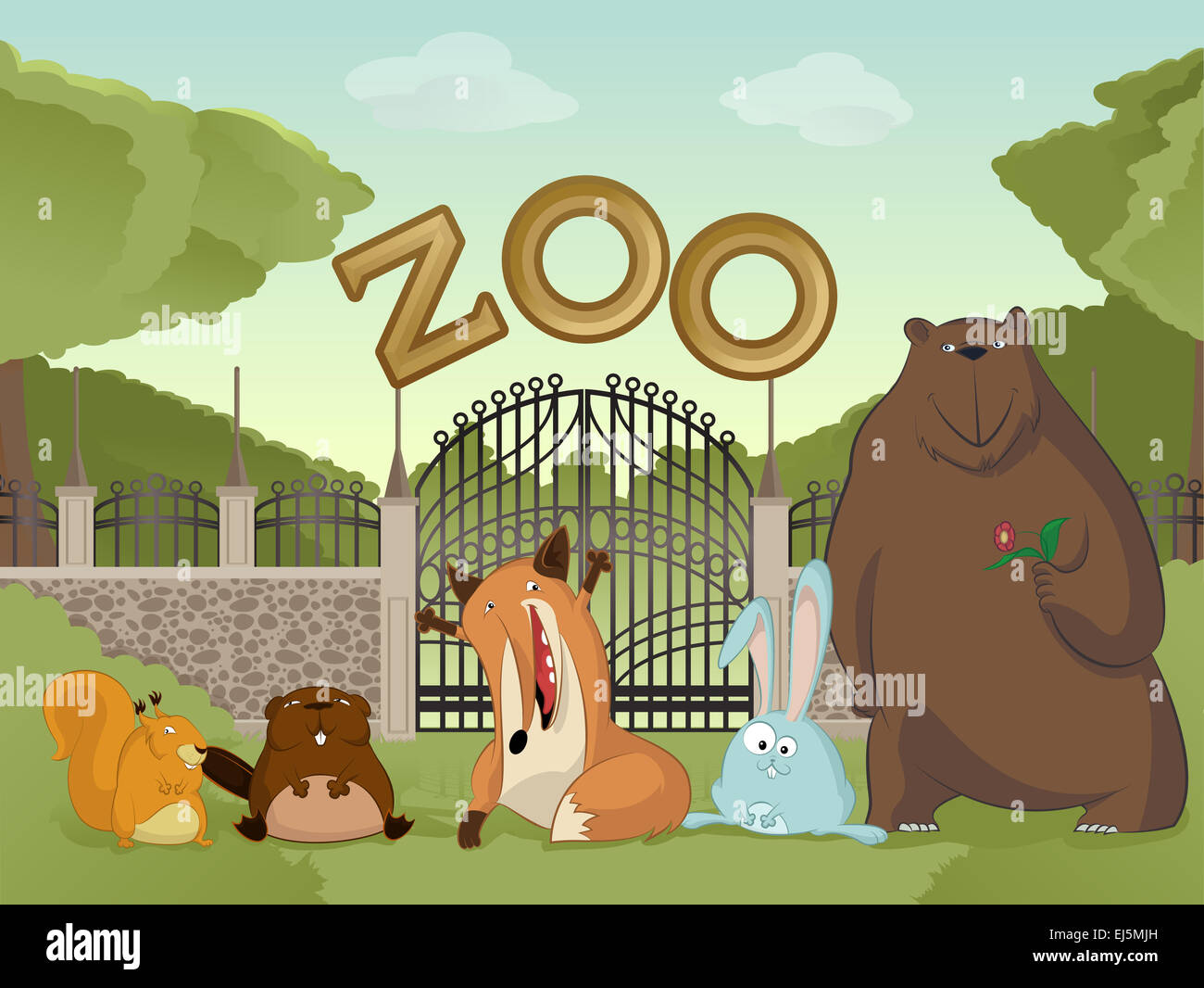 Zoo Entrance Cartoon High Resolution Stock Photography and Images - Alamy