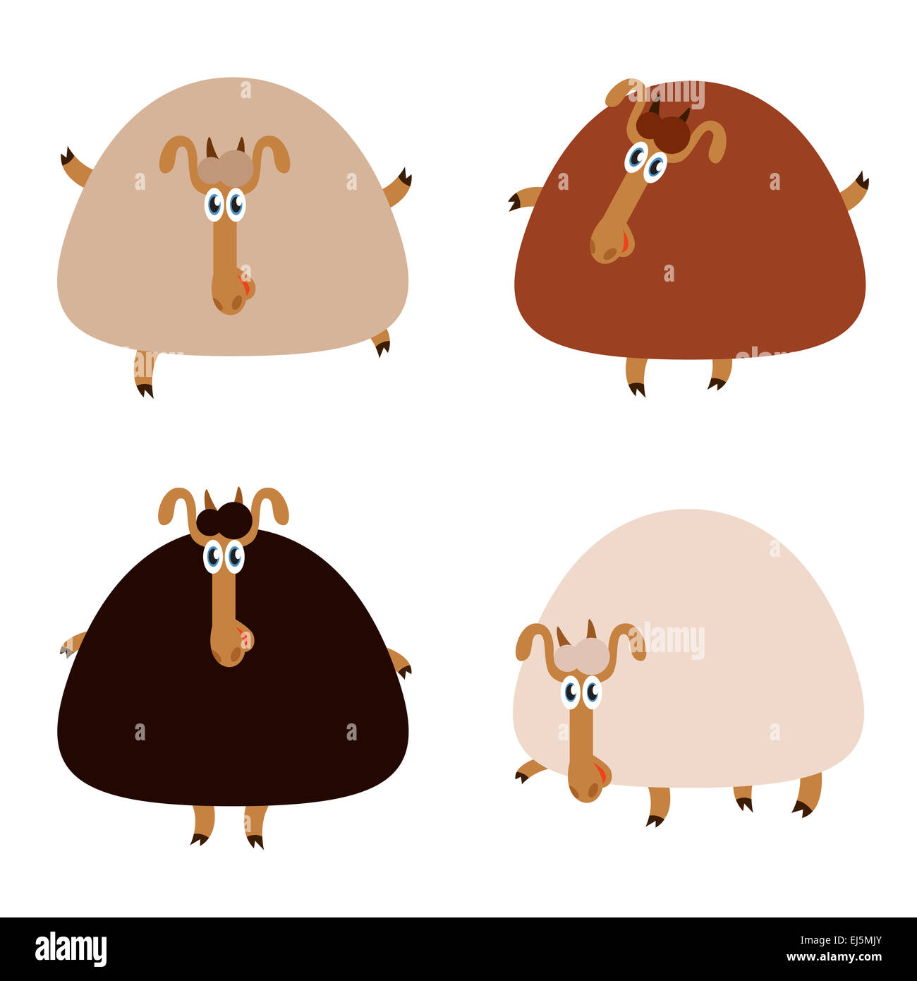 Vector image of an collection of sheep Stock Photo - Alamy