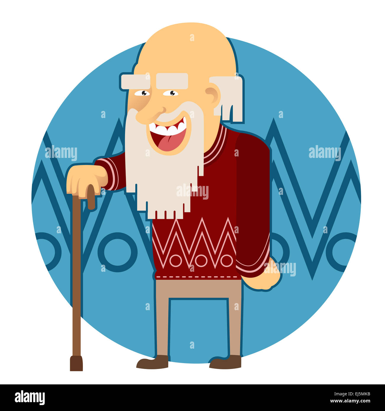 Drawing elderly man walking stick hi-res stock photography and images ...