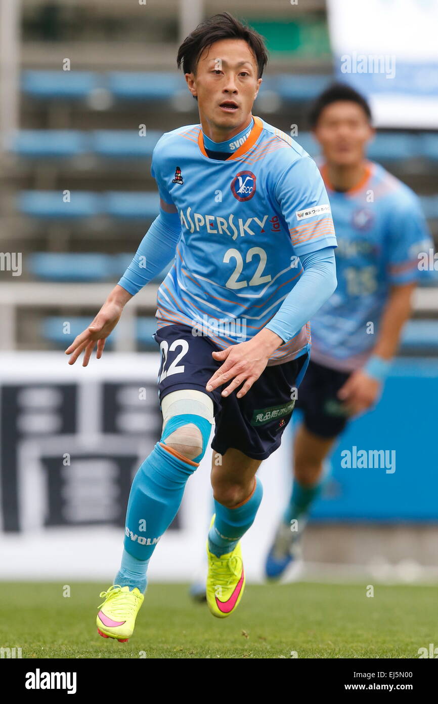 NHK Spring Mitsuzawa Football Stadium, Kanagawa, Japan. 21st Mar, 2015. Sho Aota (Y.S.C.C ...