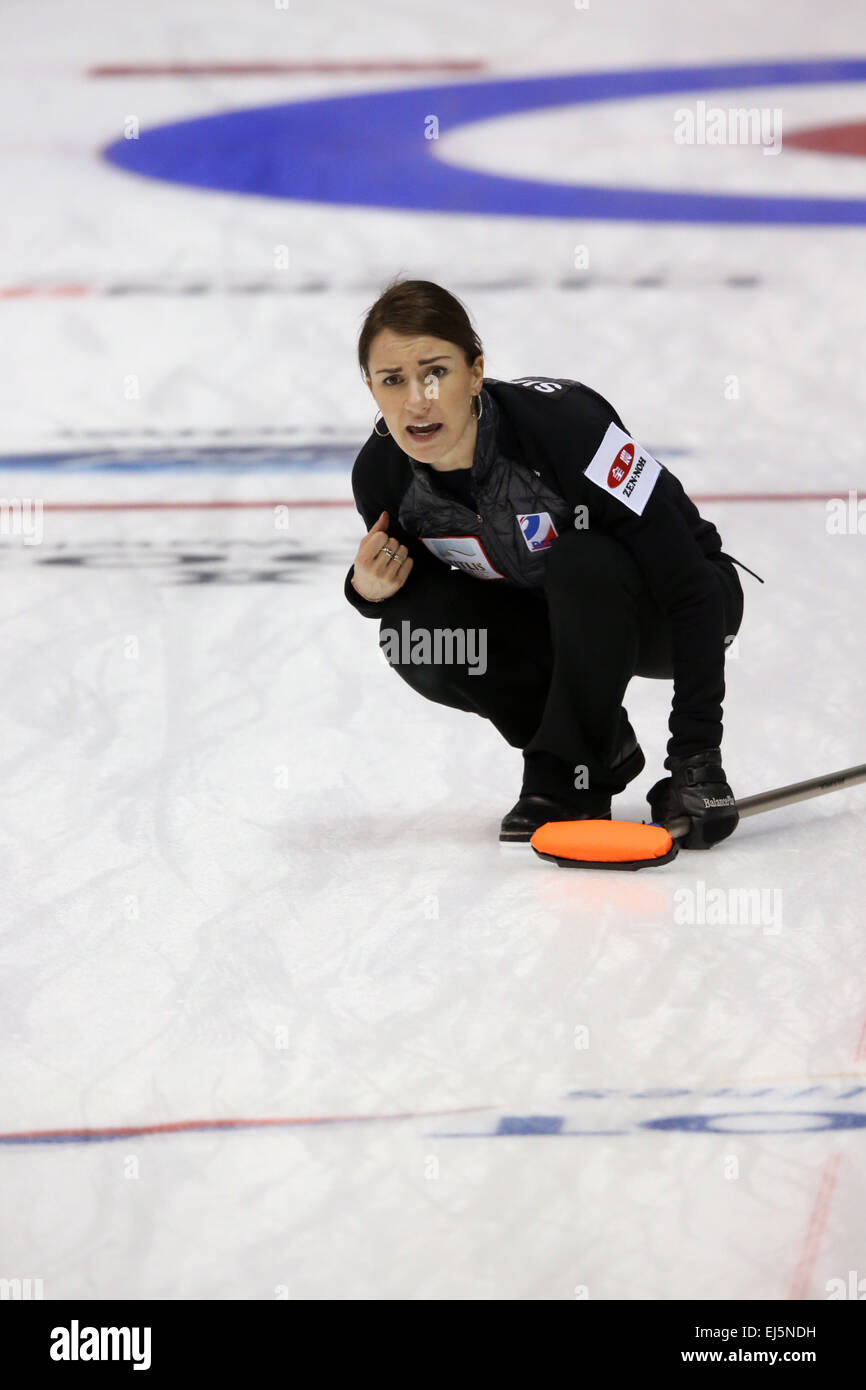 Sapporo, Hokkaido, Japan. 17th Mar, 2015. Sidorova Anna (RUS) Curling ...