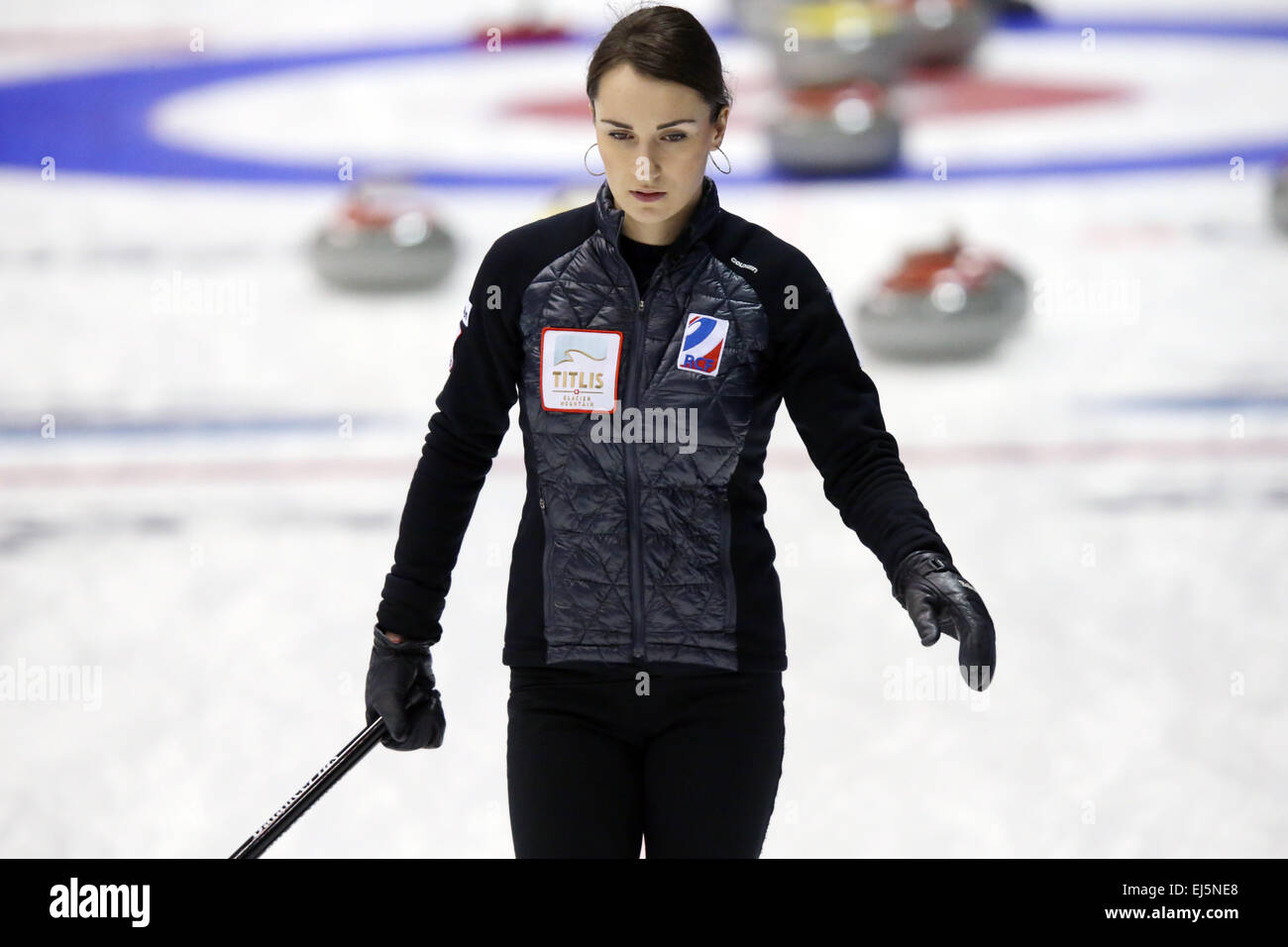 Sapporo, Hokkaido, Japan. 17th Mar, 2015. Sidorova Anna (RUS) Curling ...