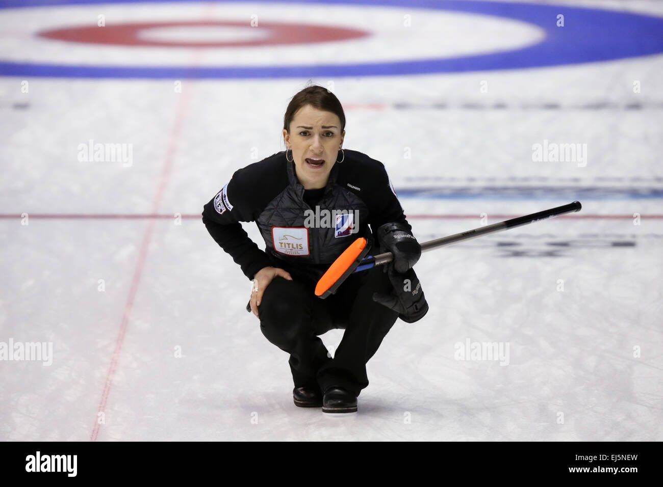 Sapporo, Hokkaido, Japan. 17th Mar, 2015. Sidorova Anna (RUS) Curling ...
