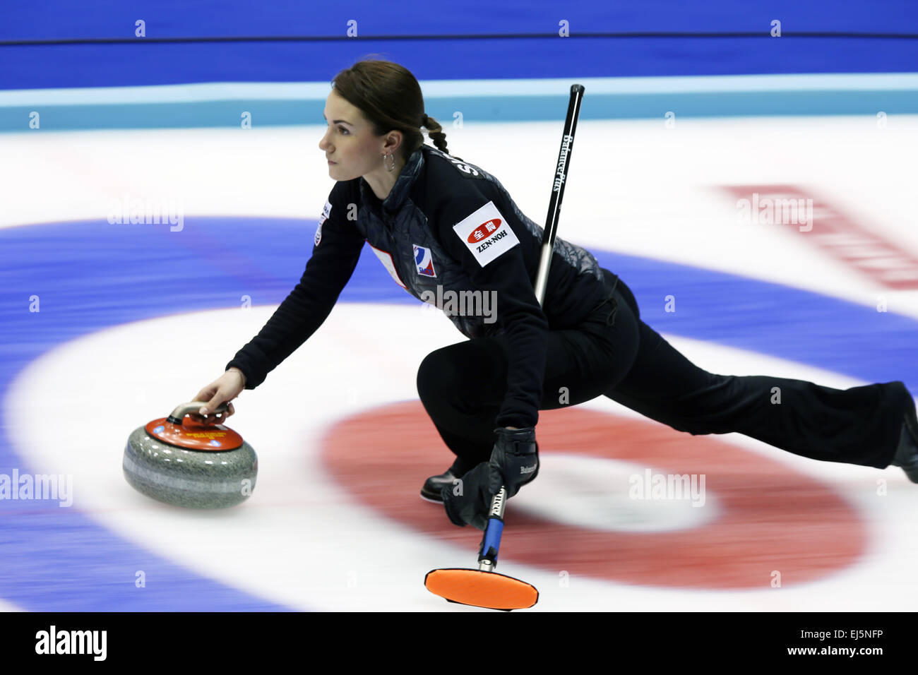 Sapporo, Hokkaido, Japan. 17th Mar, 2015. Sidorova Anna (RUS) Curling ...
