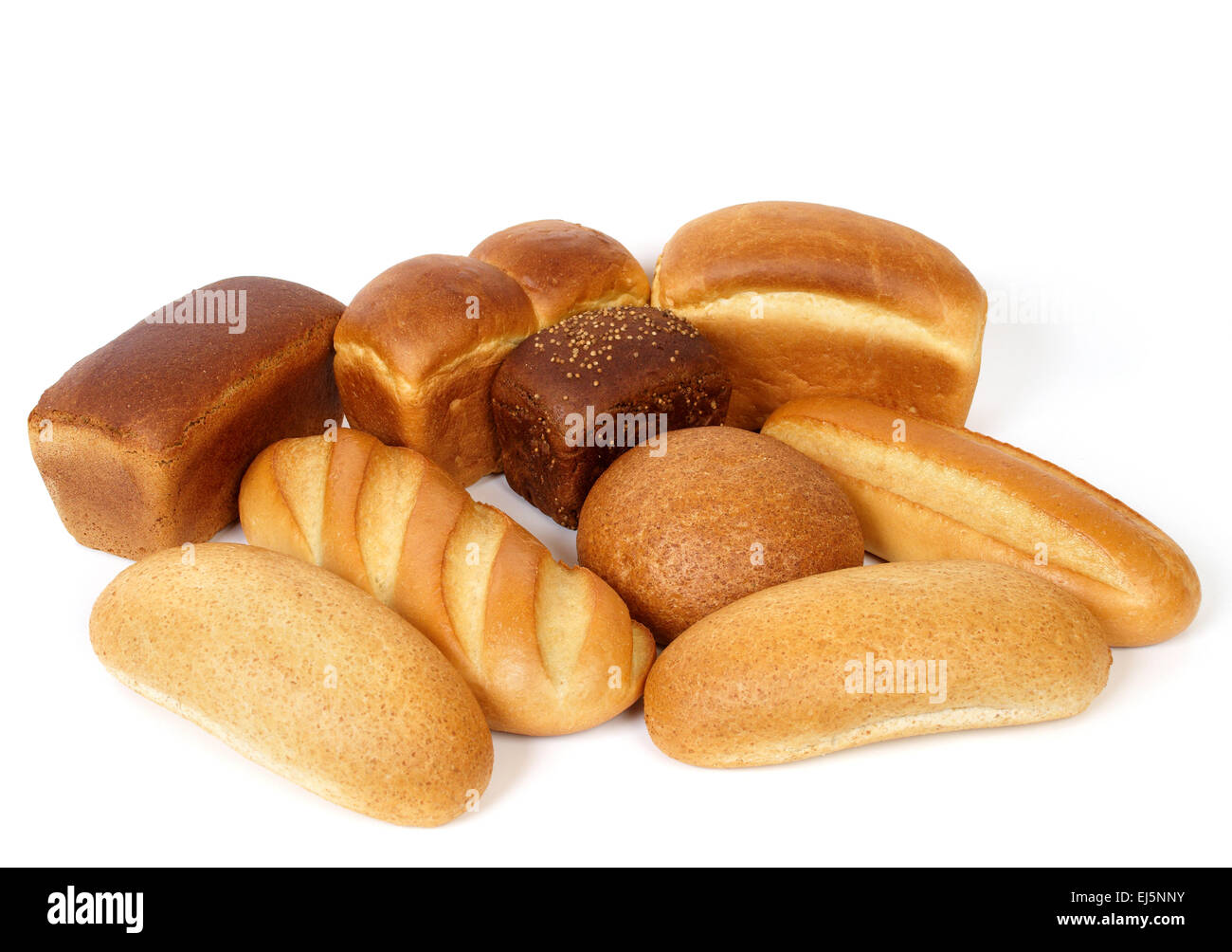 Bakery products isolated on white Stock Photo - Alamy