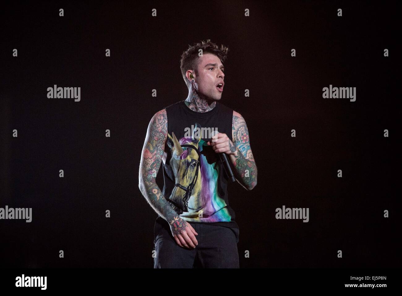 Fedez performs live at Mediolanum Forum in Assago Milan, Italy ...