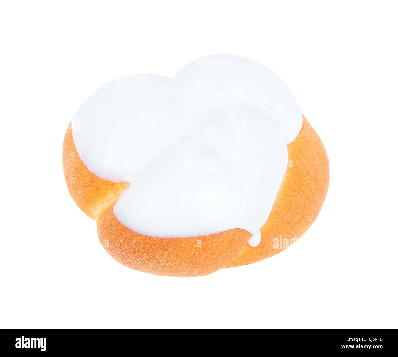 Glazed bun isolated on the white background Stock Photo - Alamy