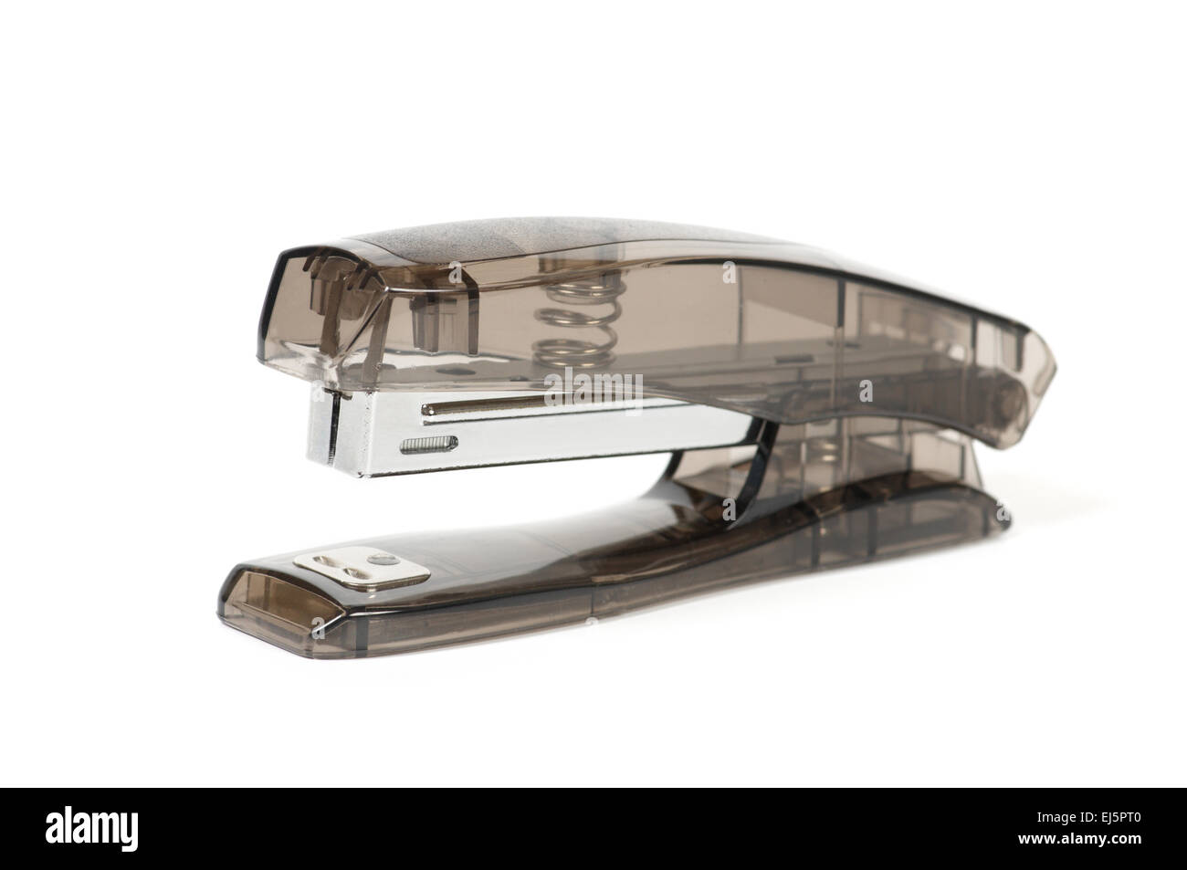 Transparent gray office stapler isolated on white Stock Photo - Alamy