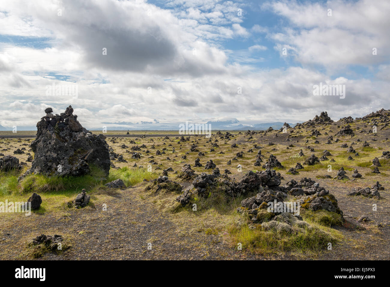 Dramatic rocky landscape of Lauskalavarda in Iceland Stock Photo - Alamy