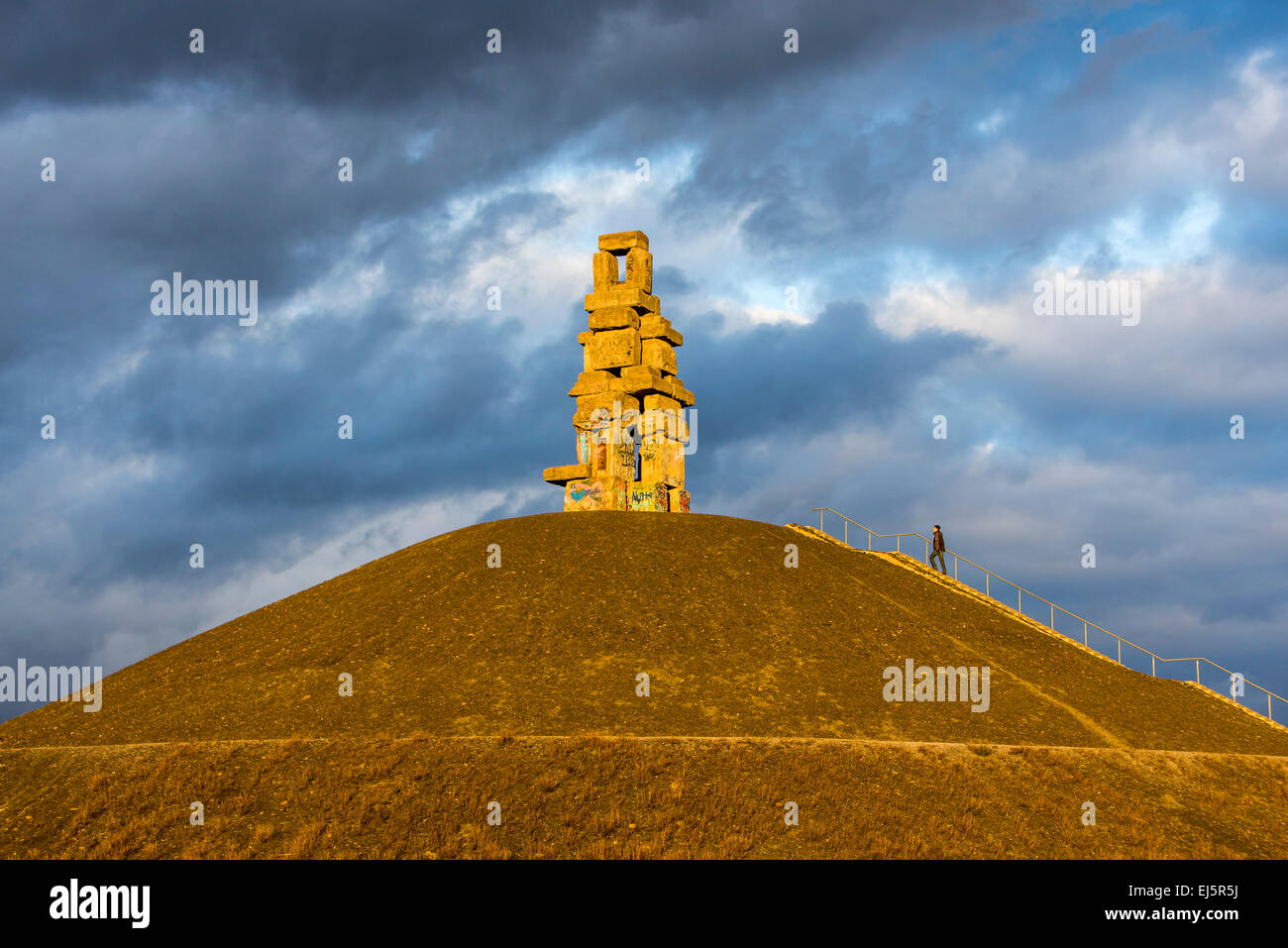 " Halde Rheinelbe" in Gelsenkirchen, Germany, 100 meters high slag heap ...