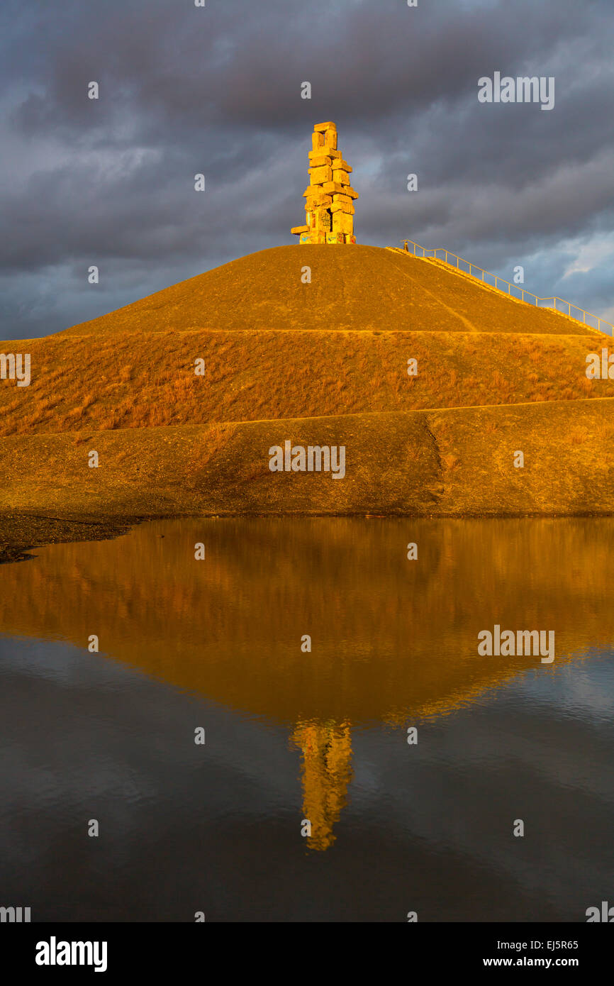 " Halde Rheinelbe" in Gelsenkirchen, Germany, 100 meters high slag heap ...