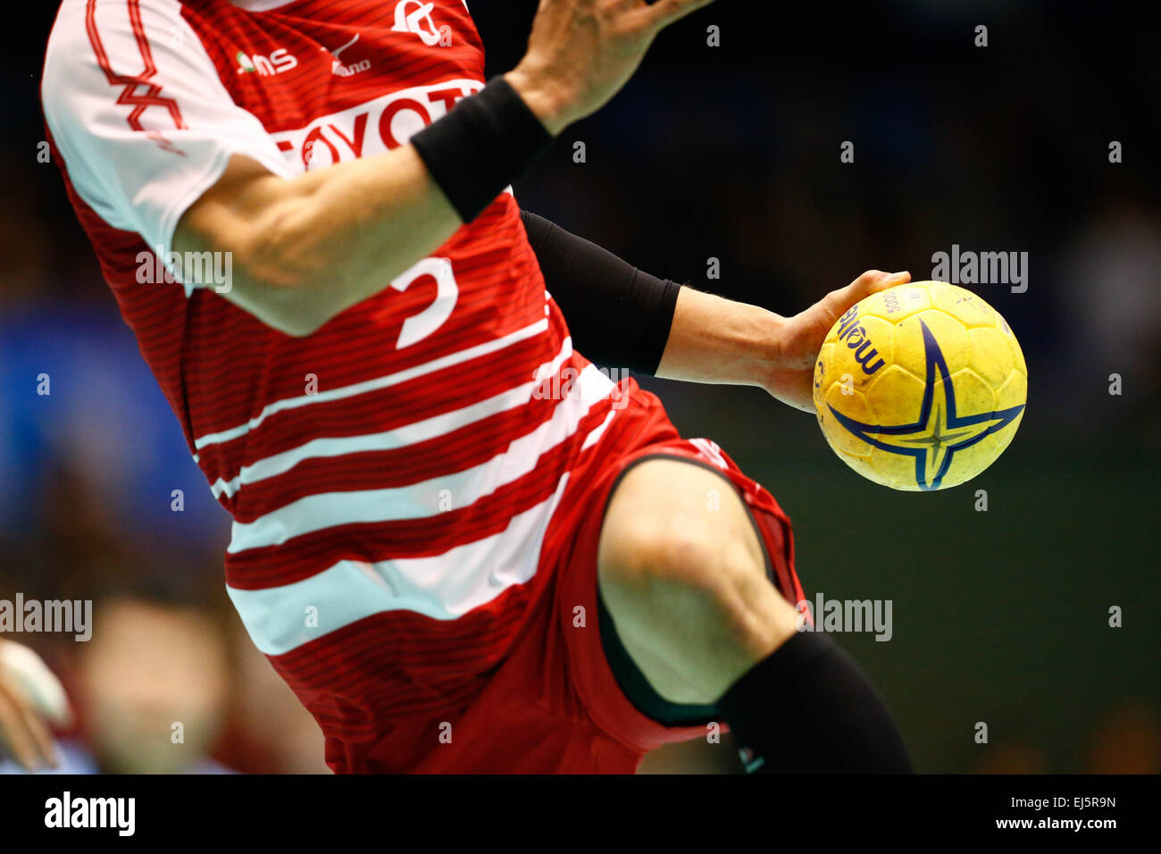 Tokyo, Japan. 21st Mar, 2015. Detailed shot Handball : ANA CUP Japan ...