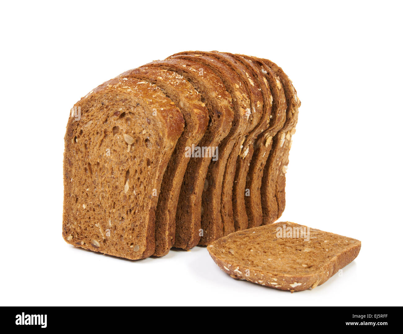Sliced loaf of bread isolated on white Stock Photo - Alamy