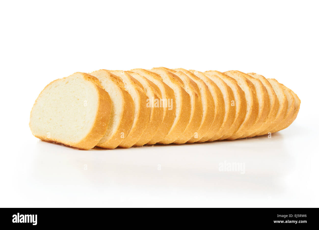 Sliced loaf of bread isolated on white Stock Photo - Alamy