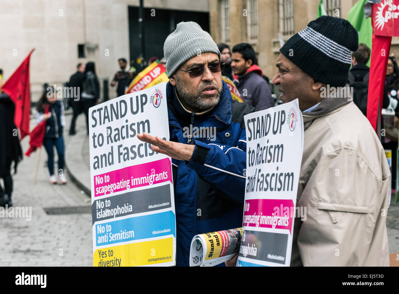 A national demonstration against racism and fascism organised by Stand ...