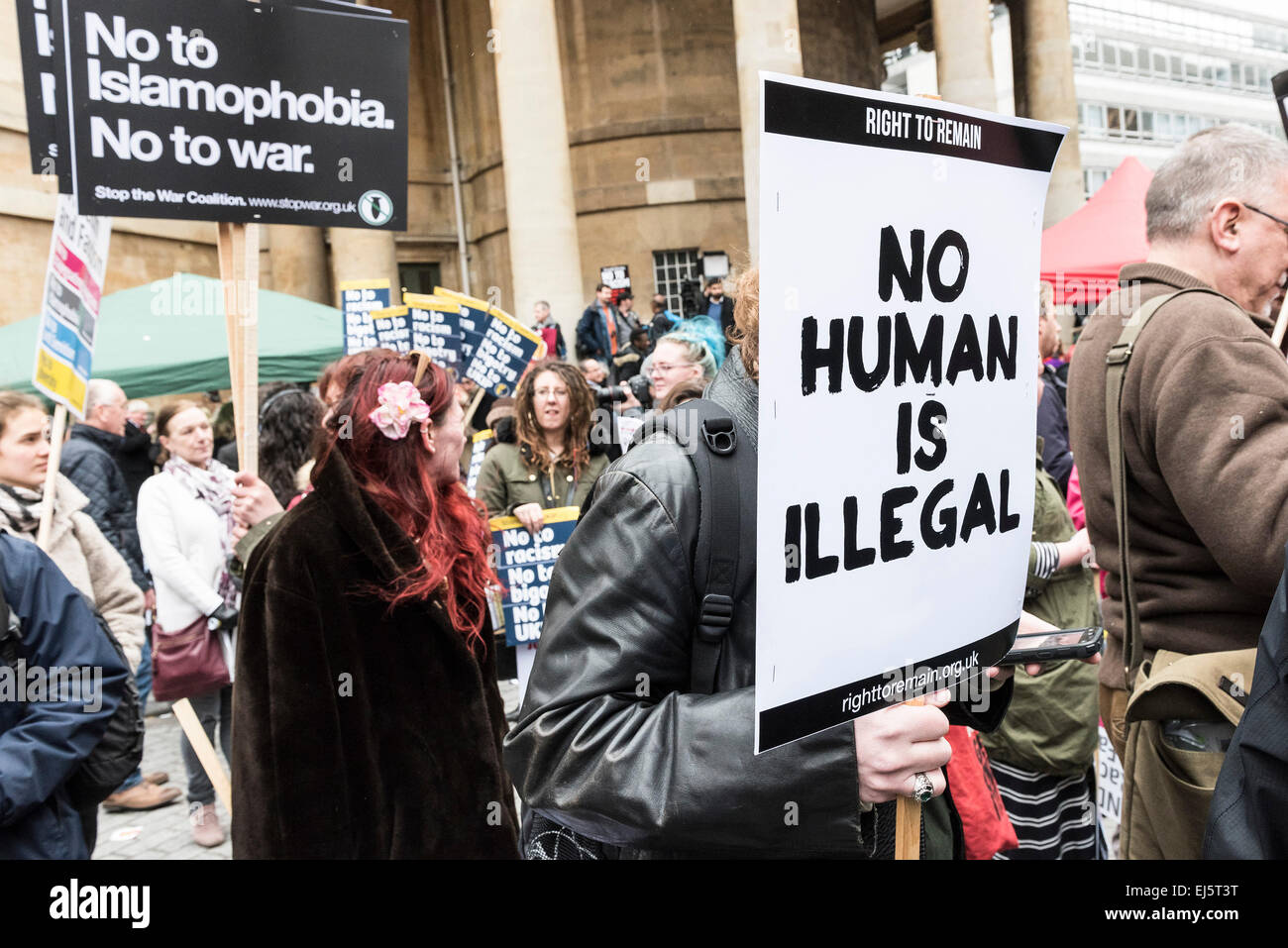 A national demonstration against racism and fascism organised by Stand ...