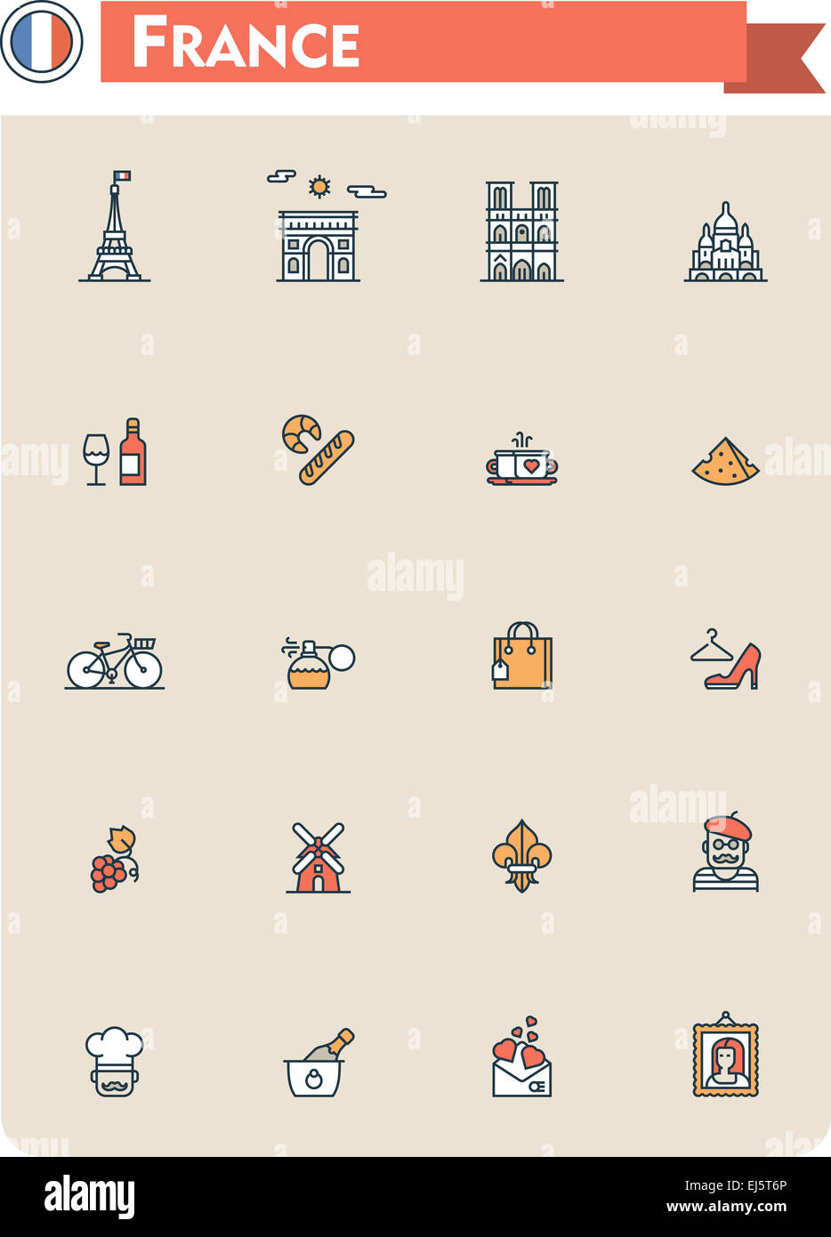 Pictogram france hi-res stock photography and images - Alamy