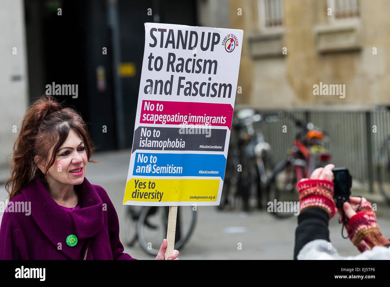 A national demonstration against racism and fascism organised by Stand ...