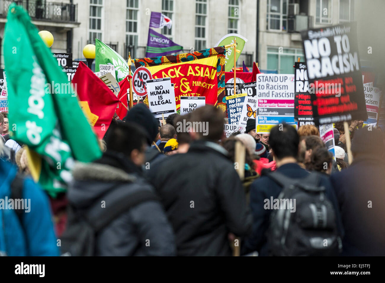 A national demonstration against racism and fascism organised by Stand ...