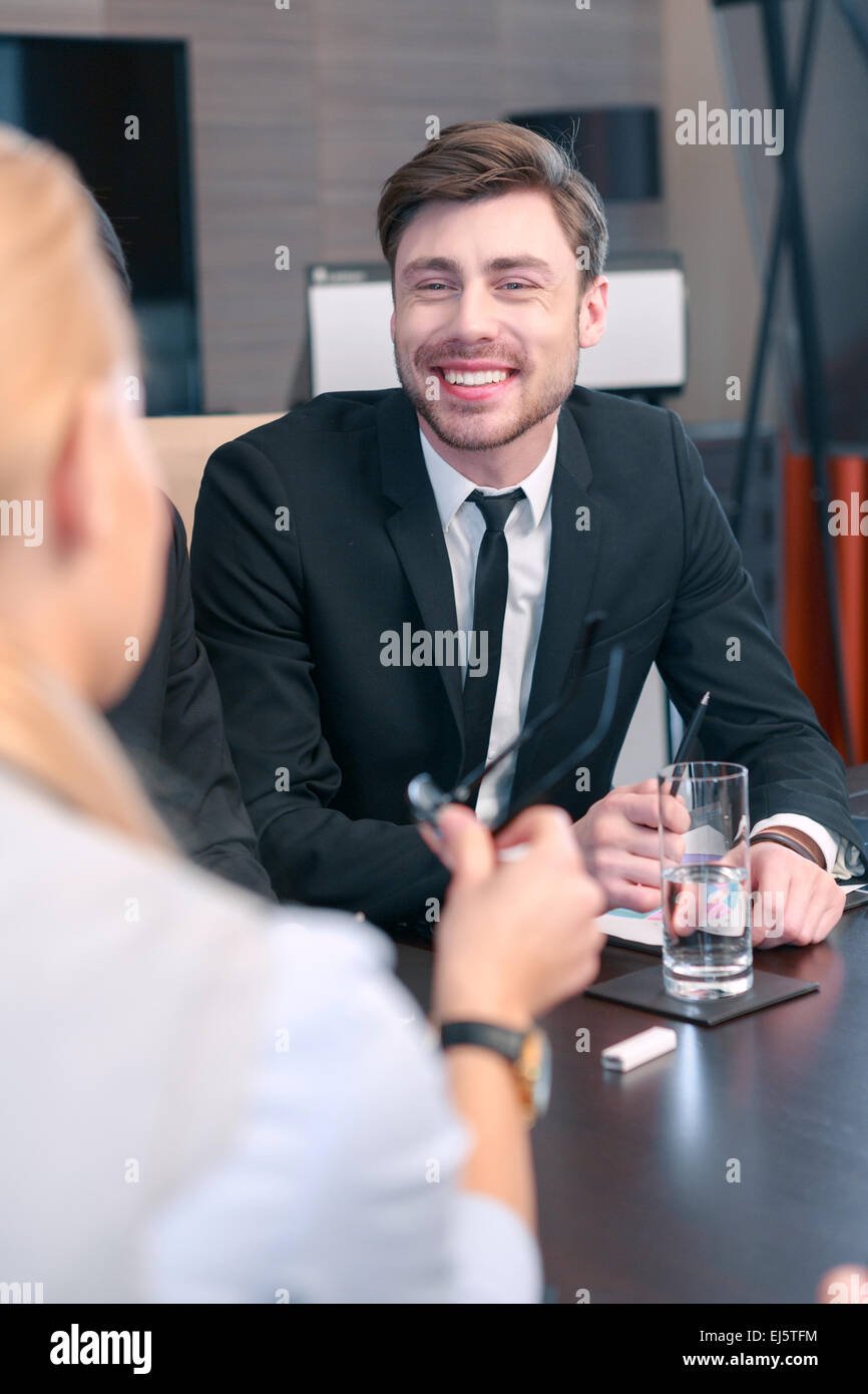 Discussion of the presentation Stock Photo - Alamy