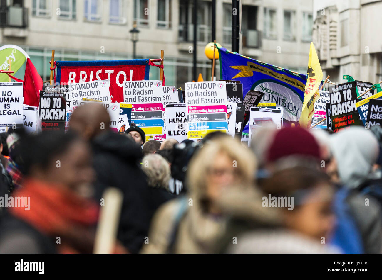 A national demonstration against racism and fascism organised by Stand ...