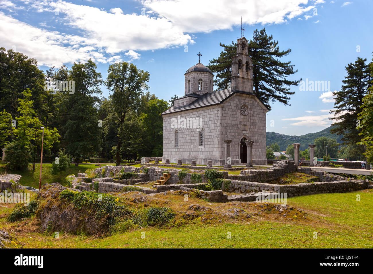 Old stone monastery of the former capital of Montenegro, Cetinje Stock ...
