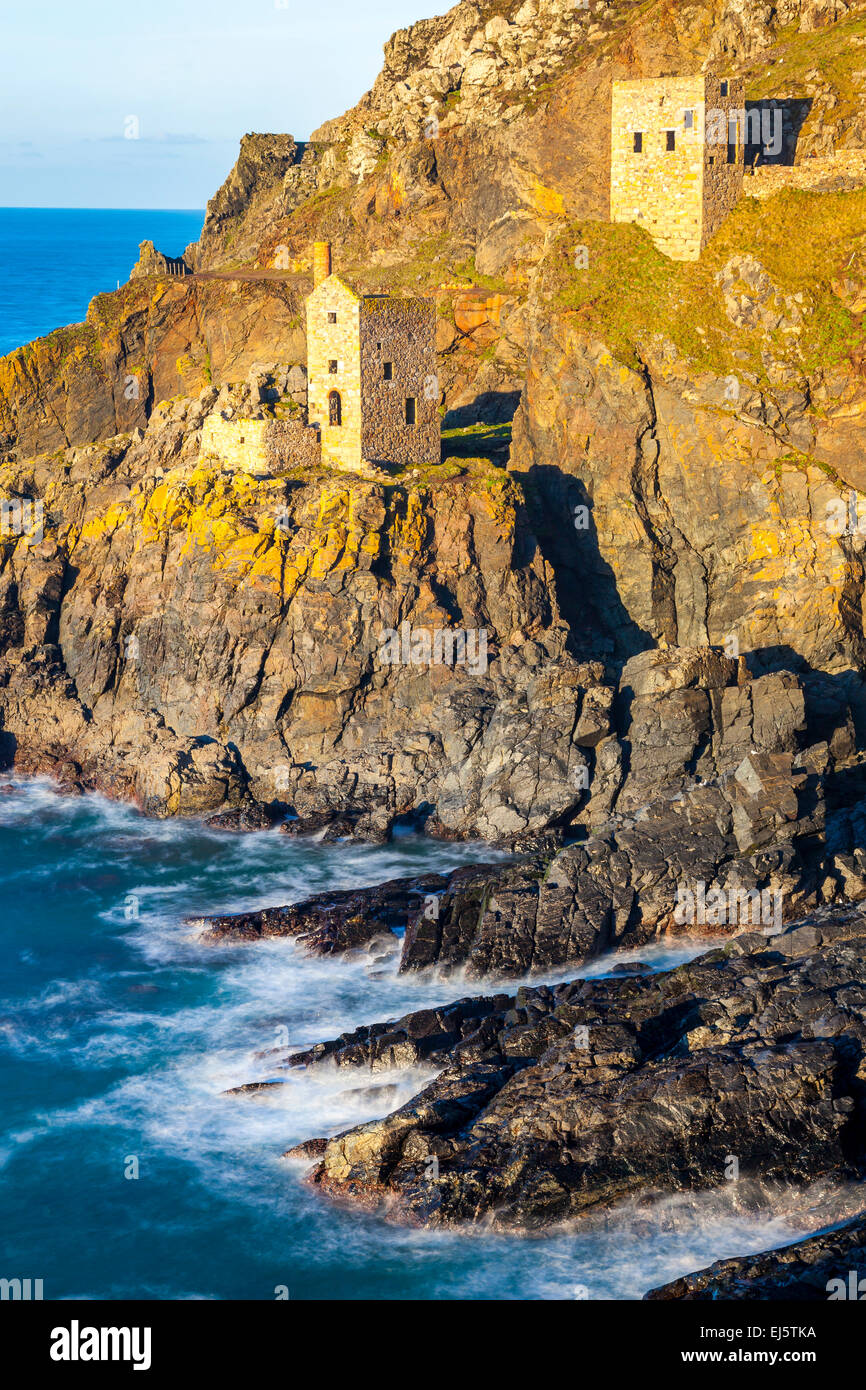 The Crown engine houses pearced on the cliffs at Botallack on near St ...