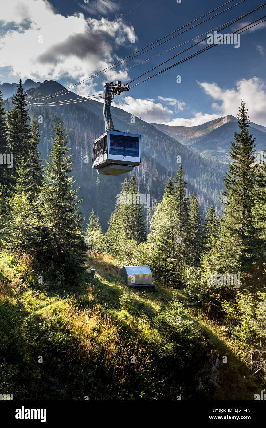 Cable car in Kasprowy Wierch peak in Tatra mountains, Poland Stock ...