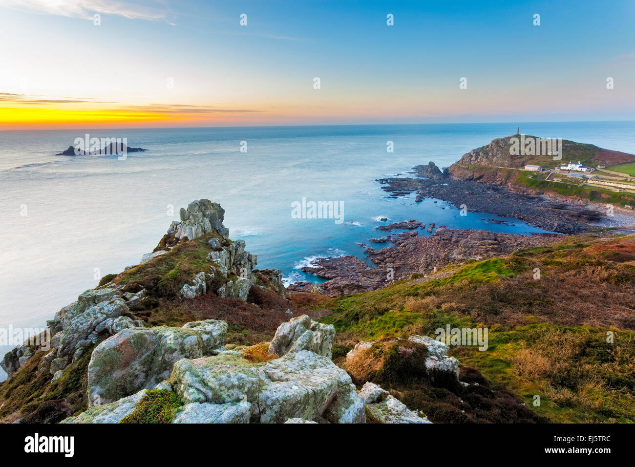 Cape cornwall carn gloose hi-res stock photography and images - Alamy