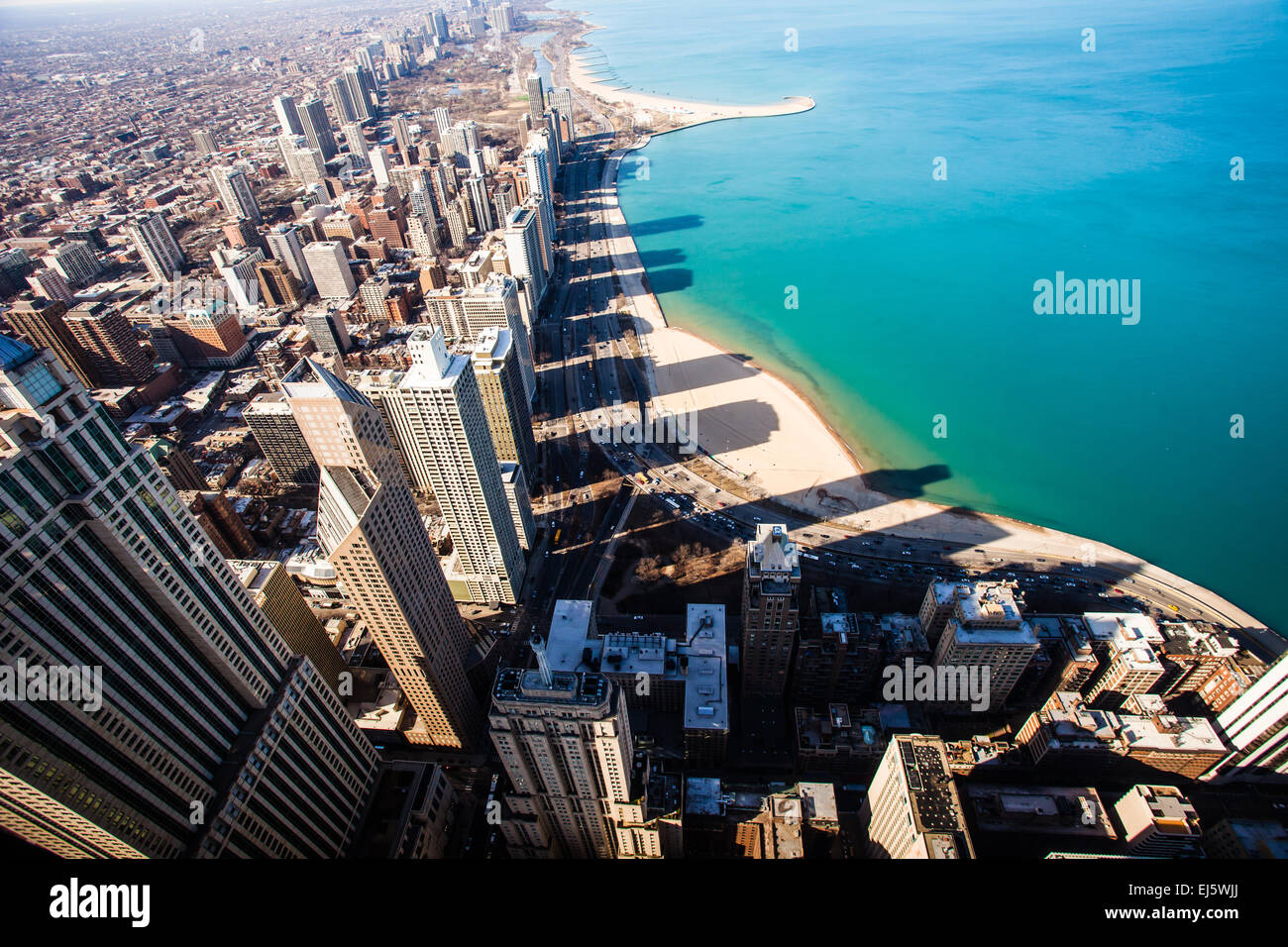 Chicago Skyline Aerial View Stock Photo - Alamy