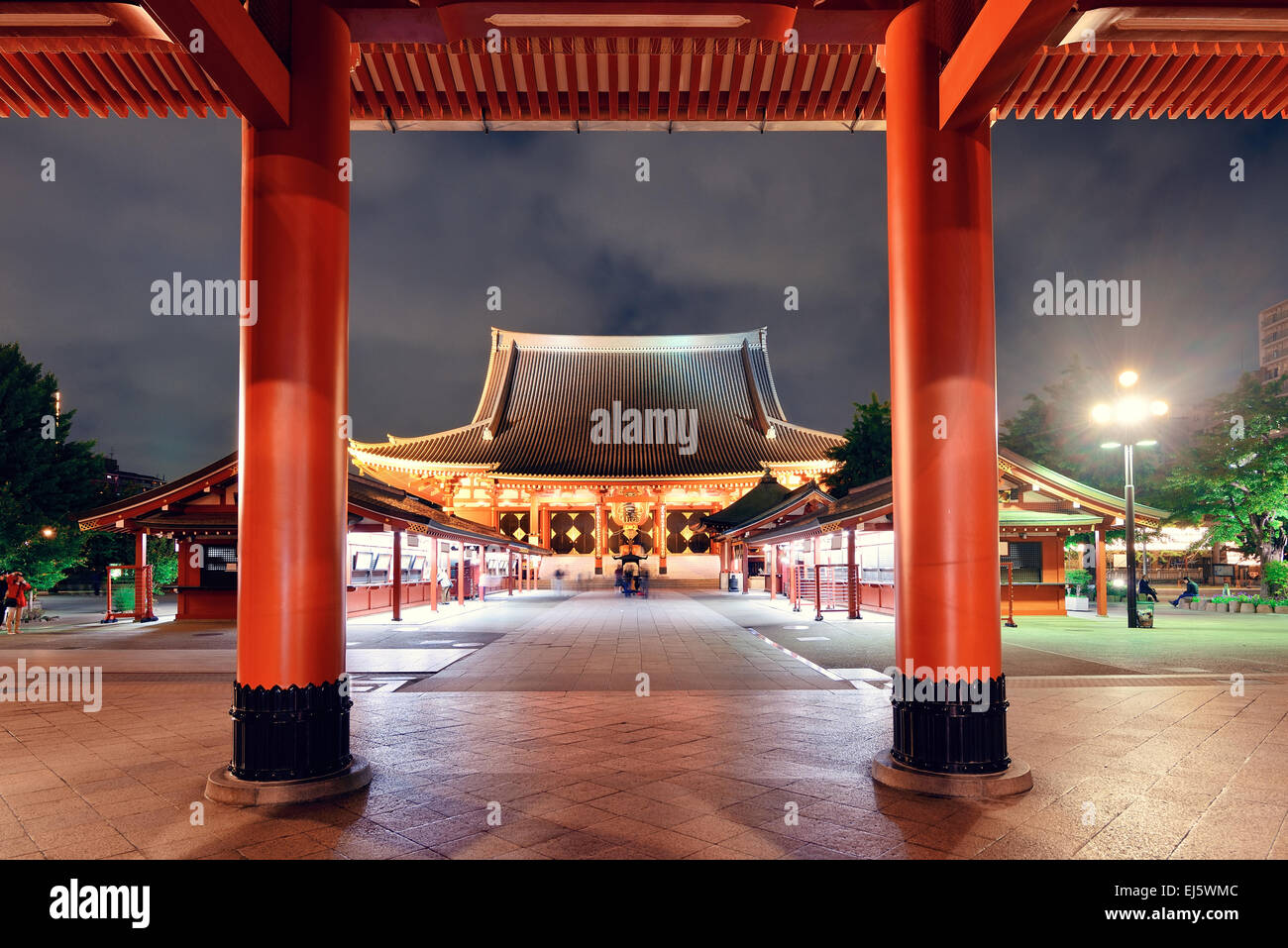 Sensoji Temple in Tokyo Japan at night Stock Photo - Alamy