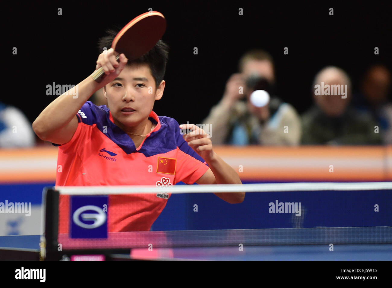 Bremen, Germany. 22nd Mar, 2015. Ruochen Gu of China in action during ...