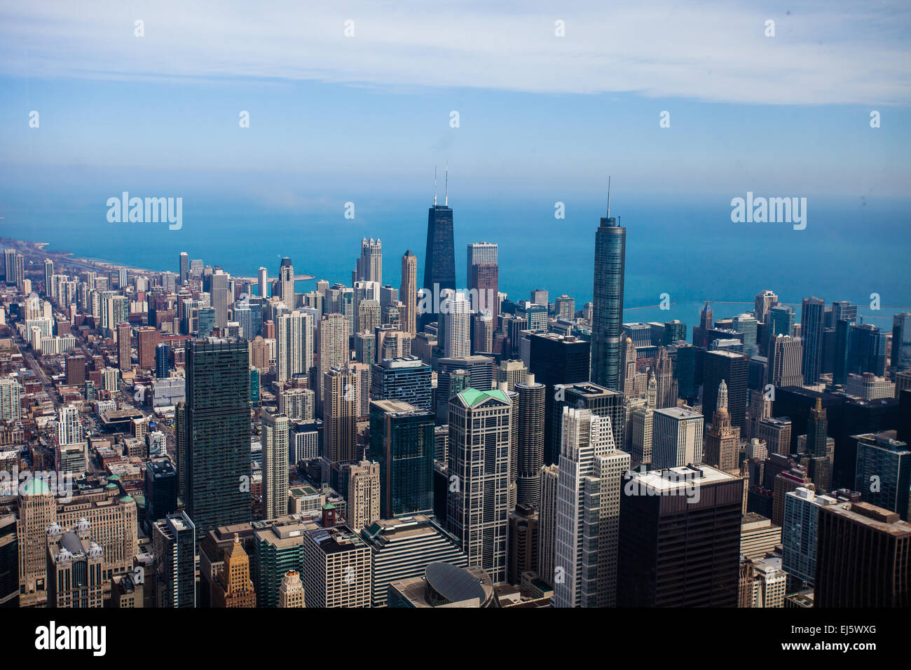Chicago Skyline Aerial View Stock Photo - Alamy