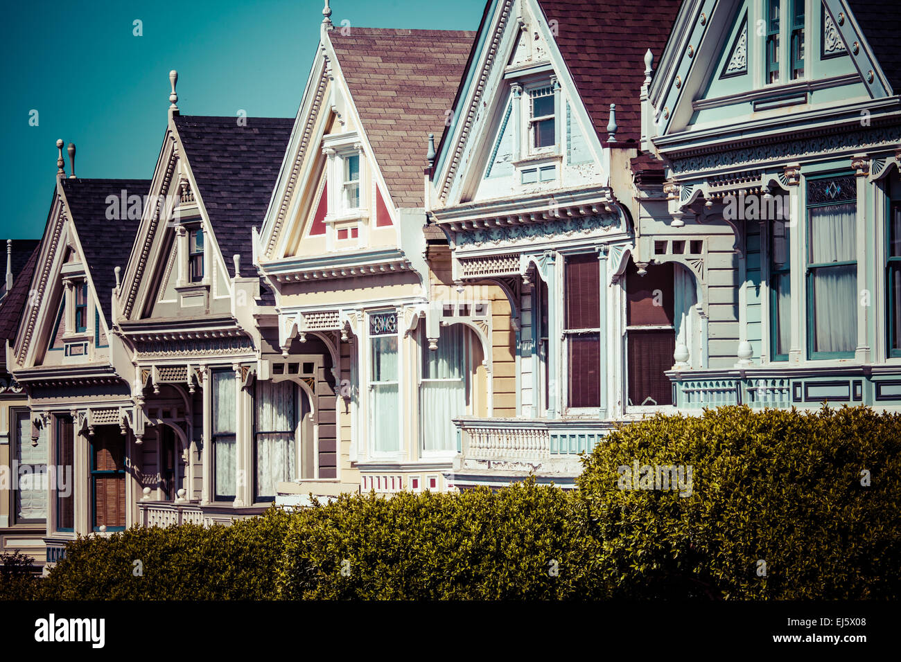 Alamo Square in San Francisco six Stock Photo - Alamy