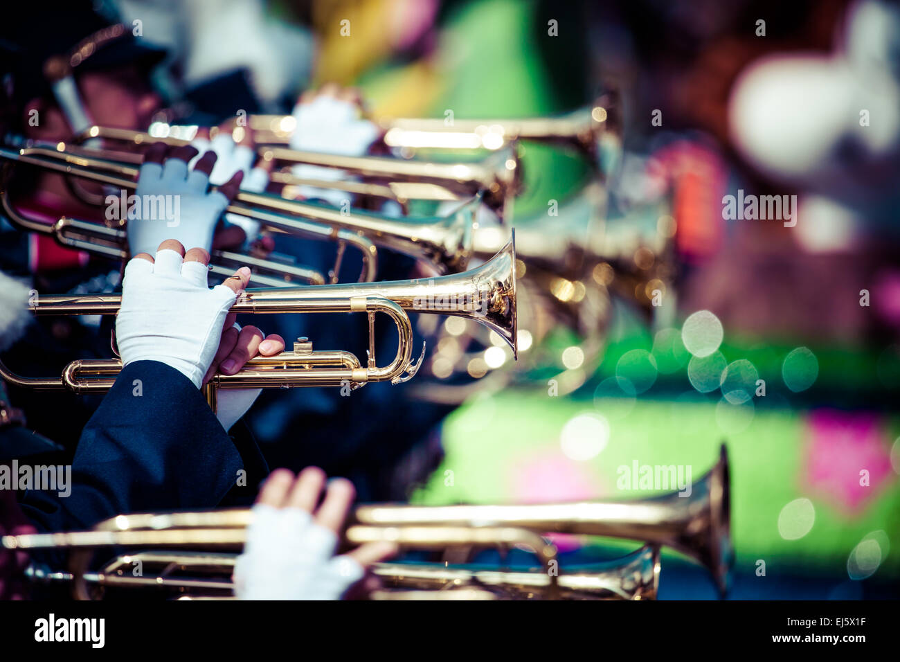 Brass band parade Stock Photo - Alamy