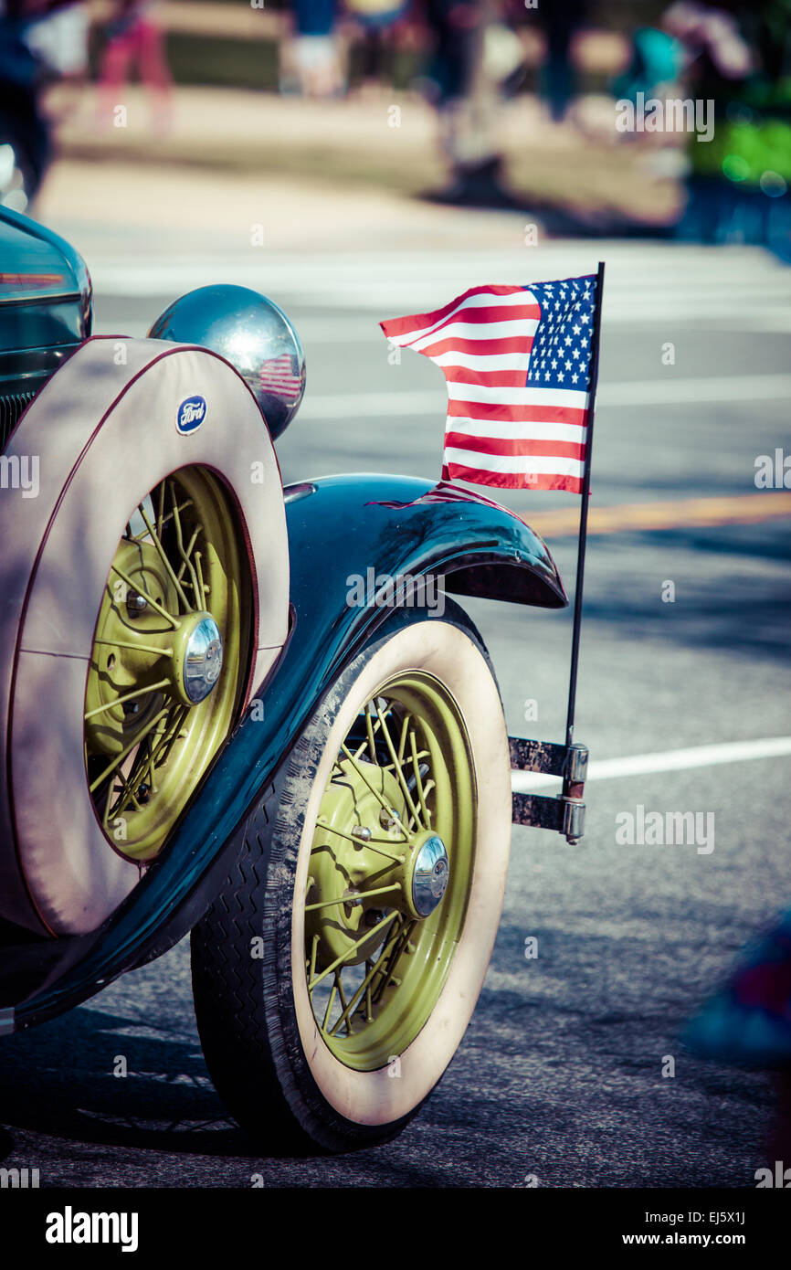 Classic cars parade Stock Photo - Alamy